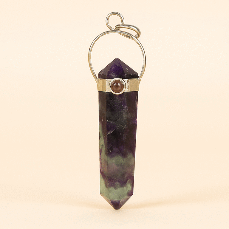 Multi Fluorite Pendant (Pencil Pendant) - Pure Gems World