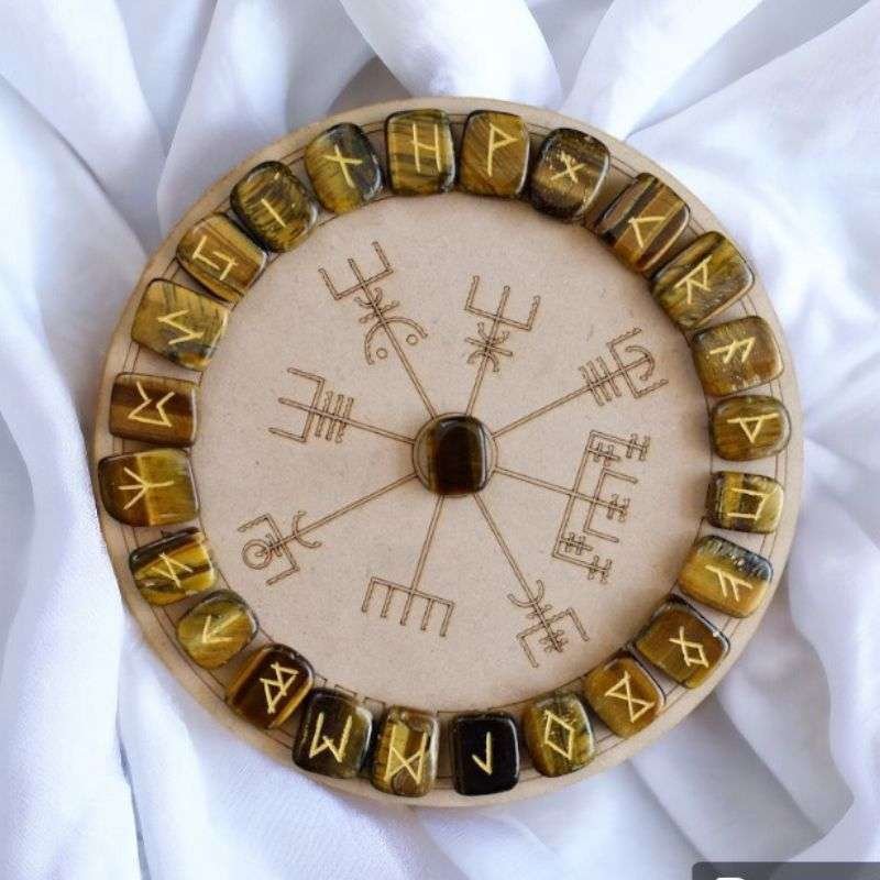 Tiger Eye Rune Stones (Set of 25 Pieces) - Pure Gems World