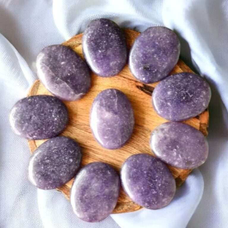 Lepidolite Palm Stone/Worry Stone - Pure Gems World